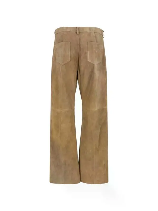 Rick Owens Geth Suede Trousers - Neutrals