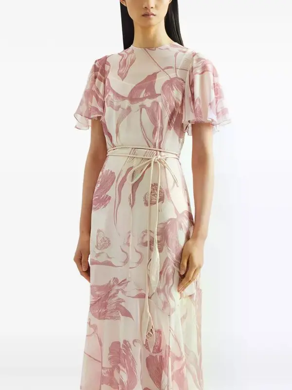 Erdem Flower Wrap Belt - Pink