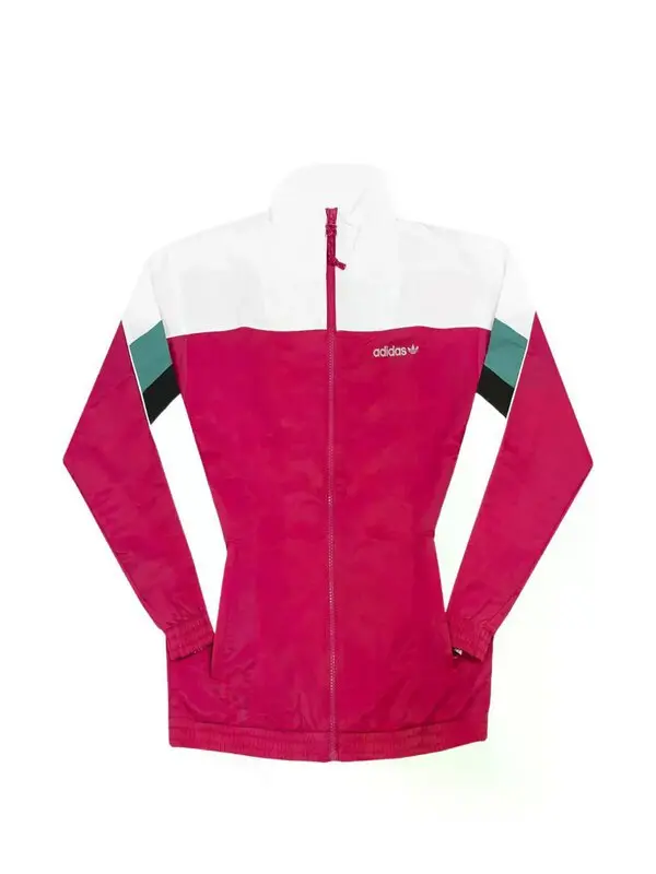 Adidas Stripe-detail Zip-up Jacket - Pink