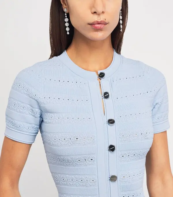 Sandro Knitted Pointelle Midi Dress