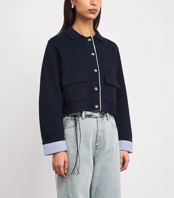 Sandro Wool-blend Polo Cardigan