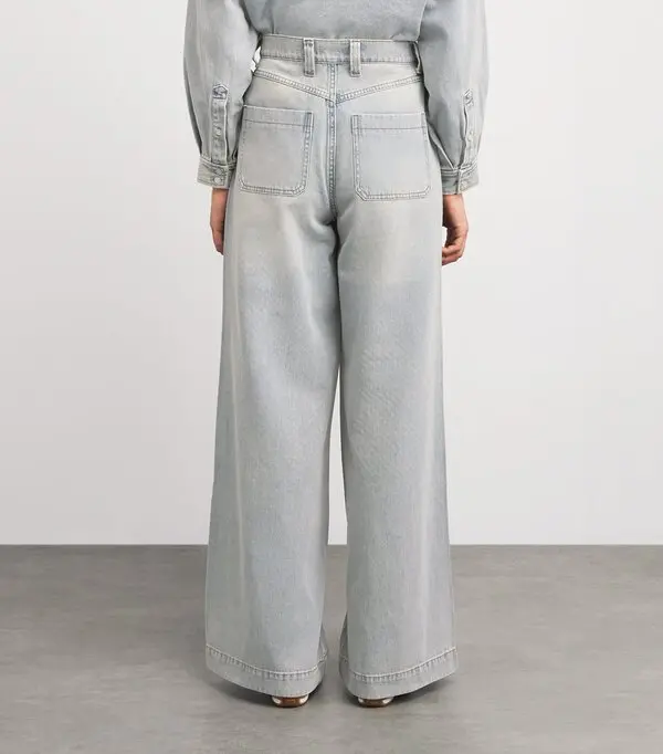 Sandro Rhinestone-embellished Straight Leg Jeans - Blue
