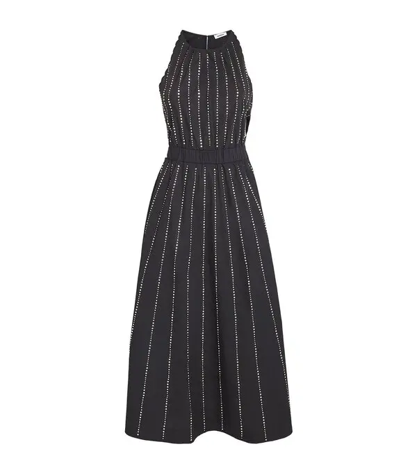 Sandro Cotton Embellished Maxi Dress