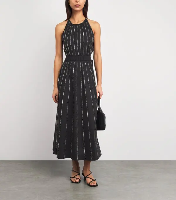 Sandro Cotton Embellished Maxi Dress