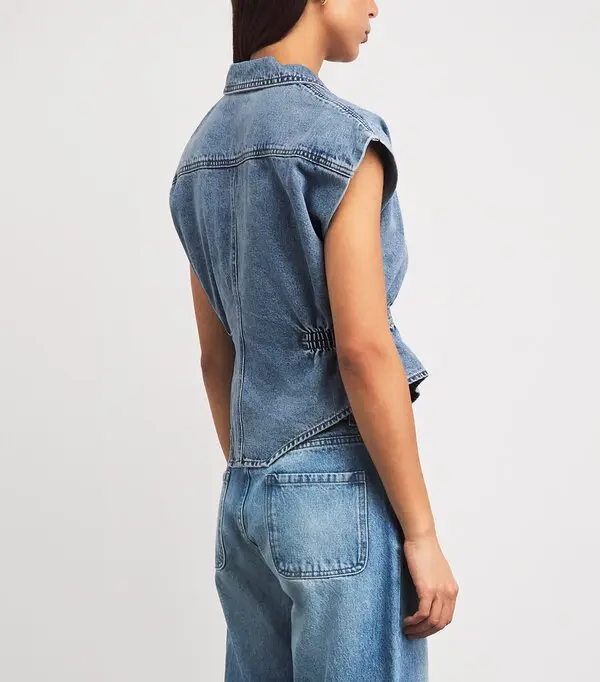 Sandro Denim Sleeveless Top