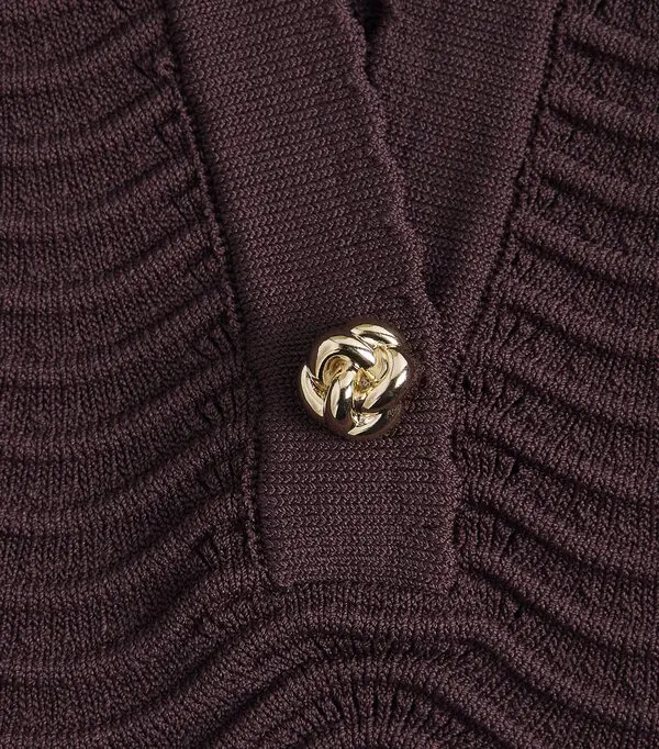 Sandro Knitted Crop Top - Brown