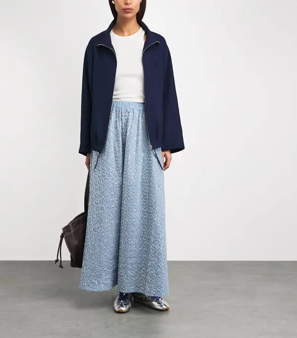 Sandro Striped Sequin Maxi Skirt