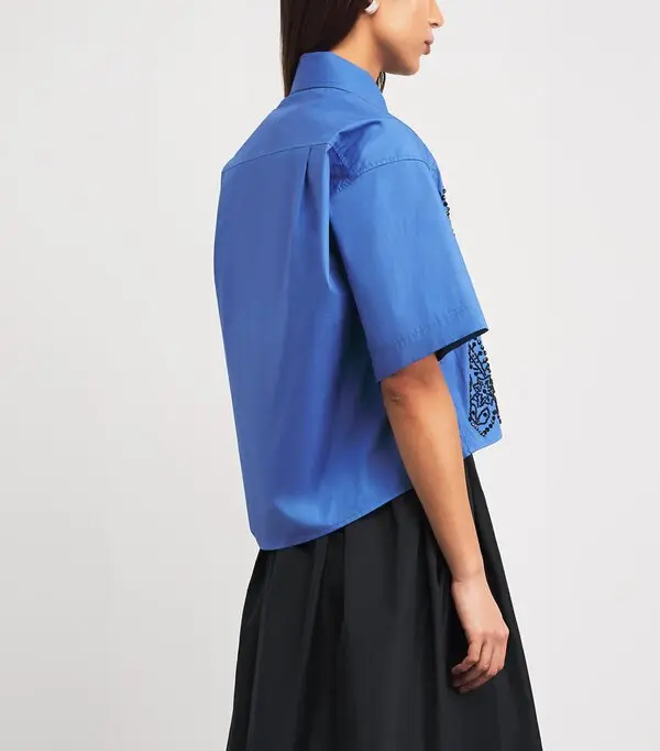 Sandro Embroidered Cotton Shirt