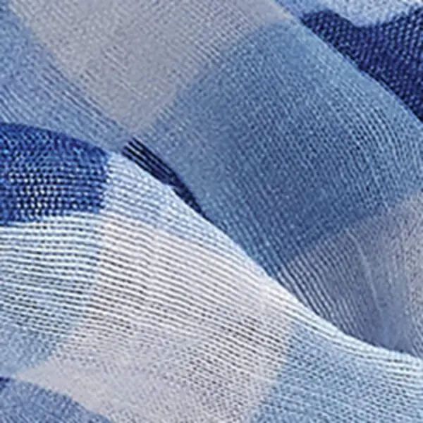Sandro Linen-blend Gingham Scrunchie