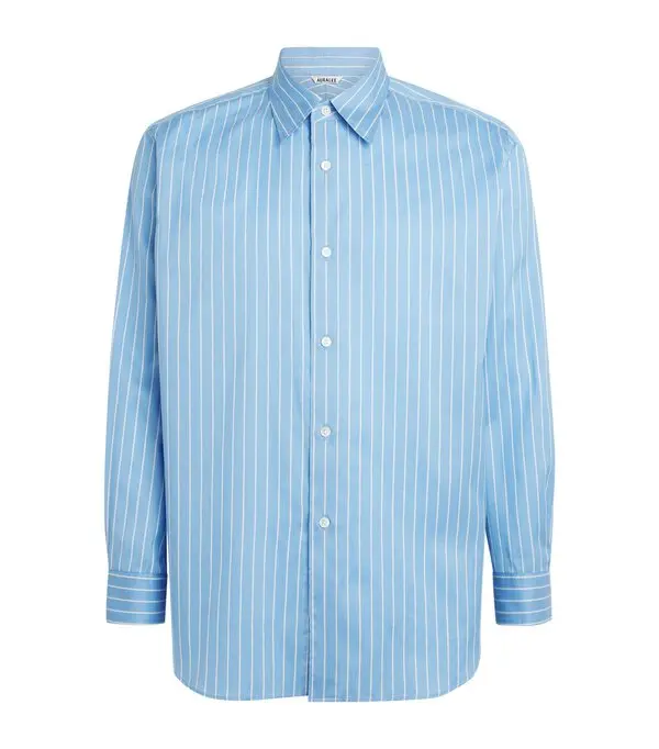 Auralee Cotton-silk Stripe Shirt