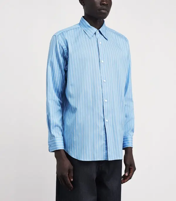 Auralee Cotton-silk Stripe Shirt
