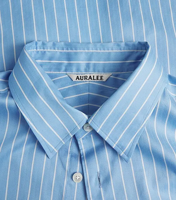 Auralee Cotton-silk Stripe Shirt