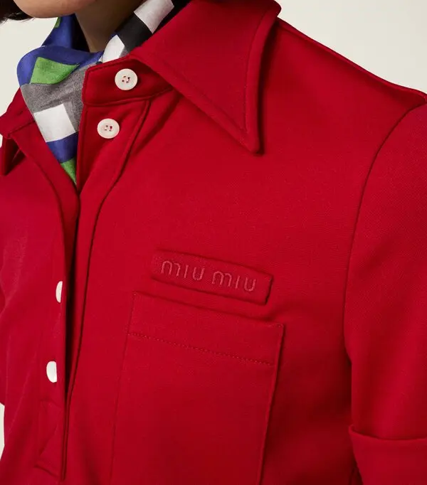 Miu Miu Technical Jersey Polo Shirt