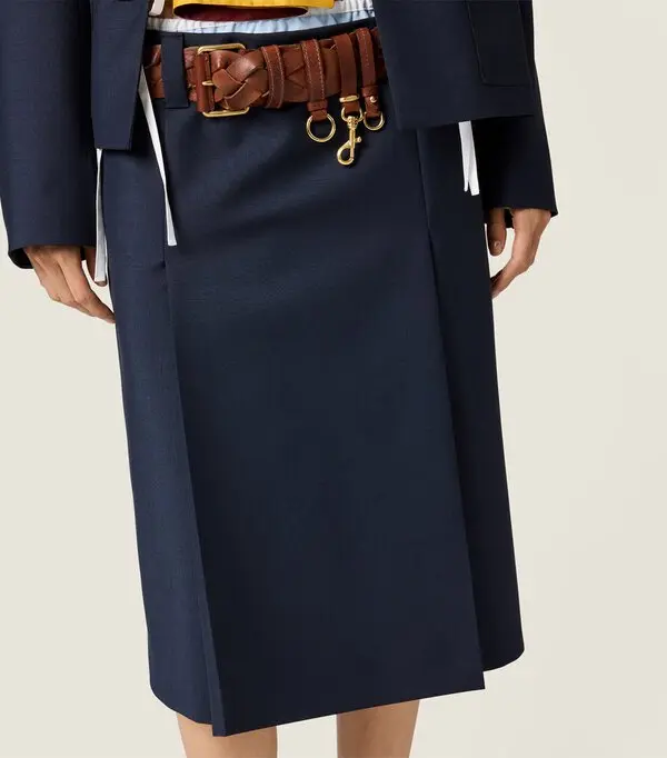 Miu Miu Mohair-wool Midi Skirt