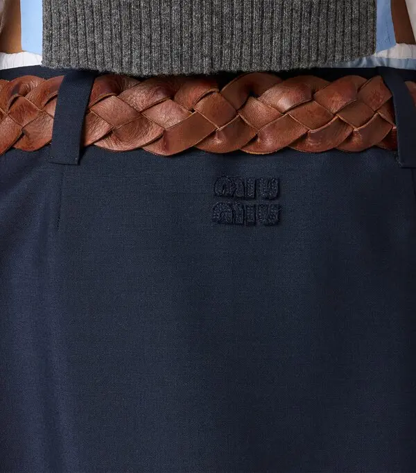 Miu Miu Mohair-wool Midi Skirt
