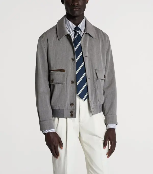 Dunhill Wool Super 120s Bomber Jacket