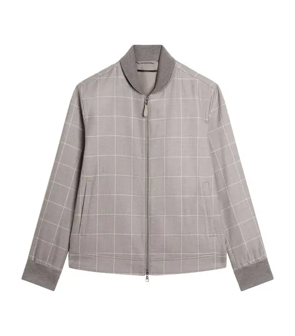 Dunhill Cashmere Check Print Athluxury Jacket