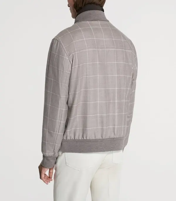 Dunhill Cashmere Check Print Athluxury Jacket
