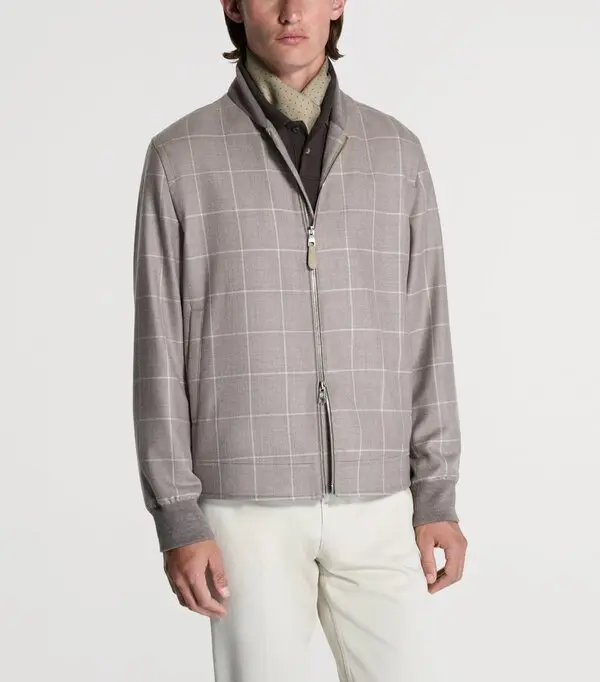 Dunhill Cashmere Check Print Athluxury Jacket
