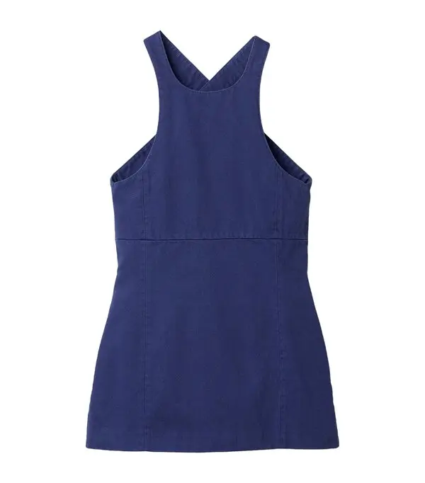 Miu Miu Garment-dyed Gabardine Mini Dress - Blue