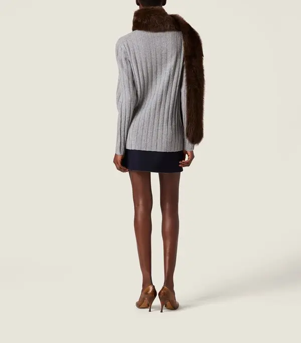 Miu Miu Wool-cashmere Reversible Mini Skirt