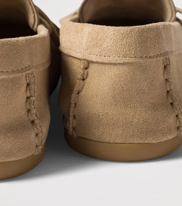 Miu Miu Suede Loafers - Neutral