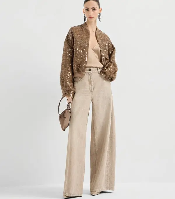 Brunello Cucinelli Embellished Bomber Jacket