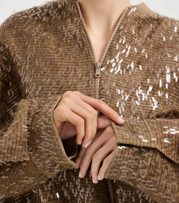 Brunello Cucinelli Embellished Bomber Jacket