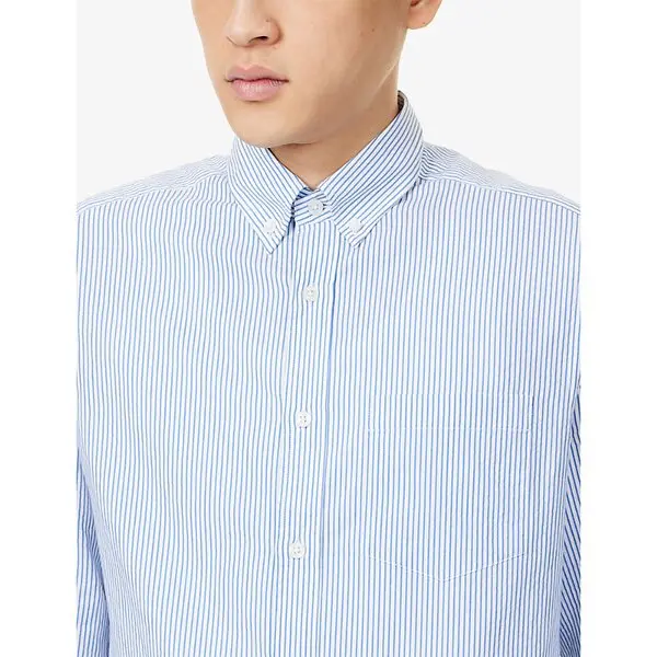 Dunhill Stripe Long-sleeve Cotton Shirt