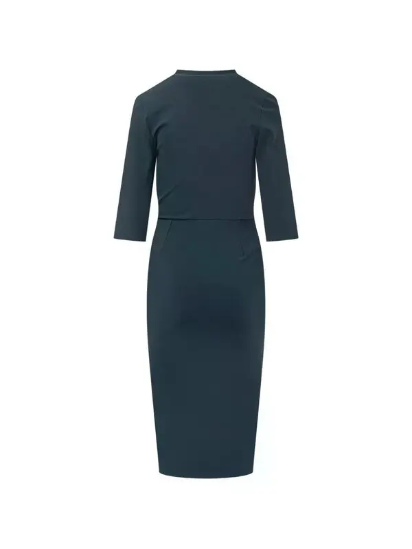 Chiara Boni La Petite Robe V-neck Draped Dress - Blue