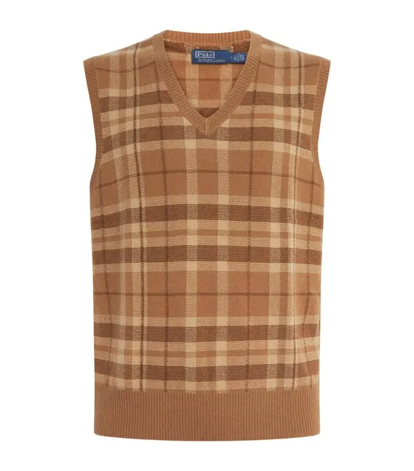 Polo Ralph Lauren Cashmere Check Sweater Vest