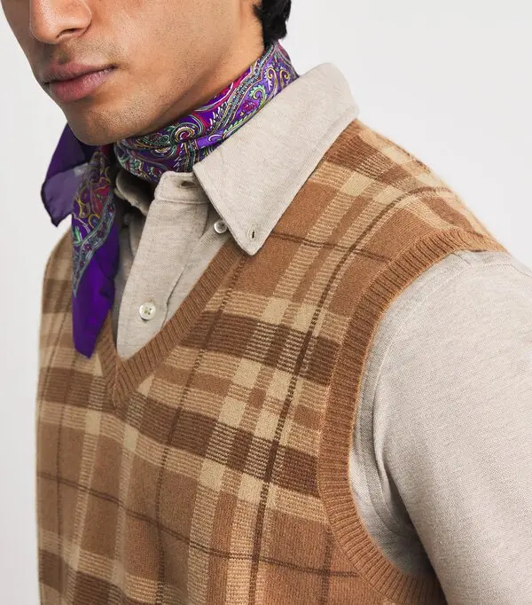 Polo Ralph Lauren Cashmere Check Sweater Vest