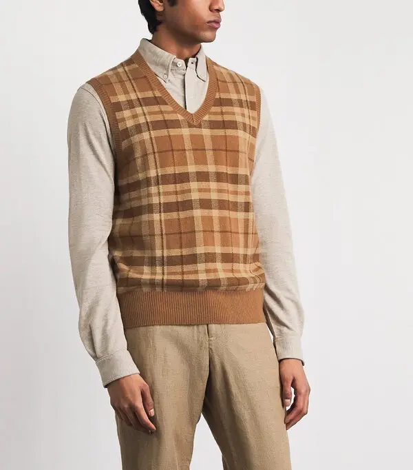 Polo Ralph Lauren Cashmere Check Sweater Vest