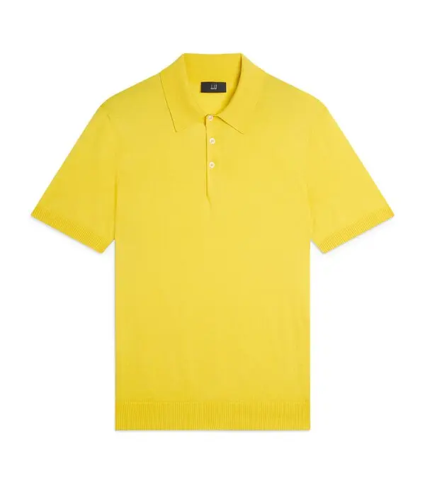 Dunhill Cotton-mulberry Silk Polo Shirt - Yellow