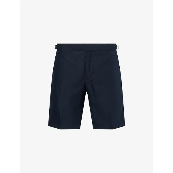 Orlebar Brown Norwich Italian Linen Shorts - Night Iris