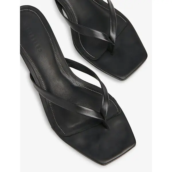 Whistles Leather Kitten-heel Mules