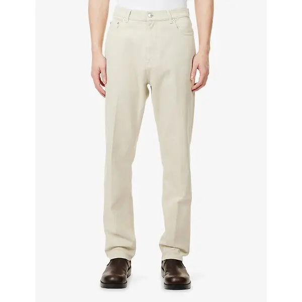 Dunhill Five-pocket Straight Cotton Twill Trousers