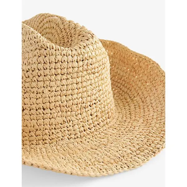 BOUTIQUE BONITA Raffia Cowboy Hat