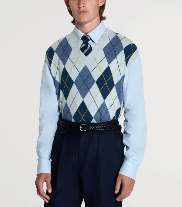 Dunhill Cashmere Argyle Vest