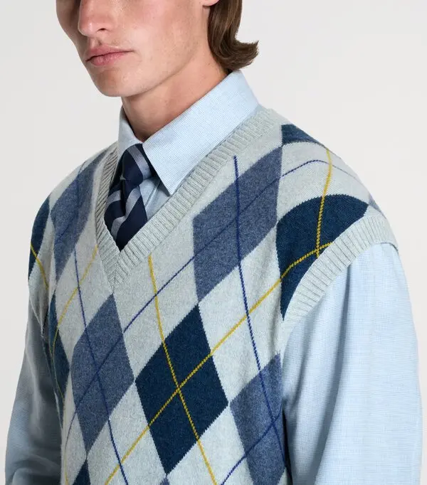 Dunhill Cashmere Argyle Vest