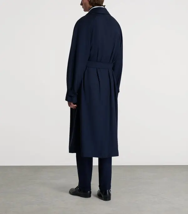 Dunhill Wool Pea Coat - Navy