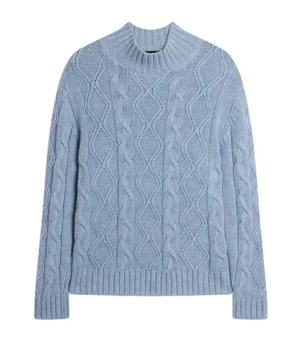 Dunhill Cashmere-blend Aran Cable-knit Sweater