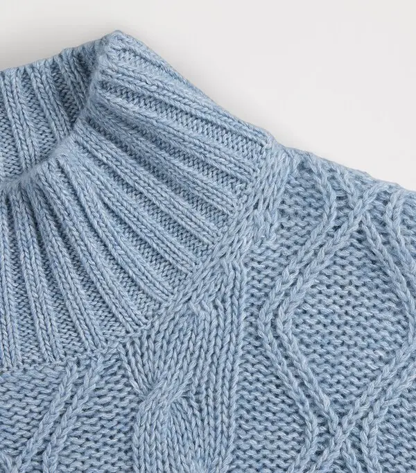 Dunhill Cashmere-blend Aran Cable-knit Sweater
