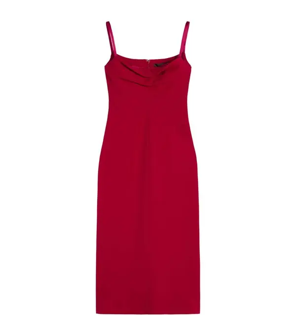 Max Mara Crepe Midi Dress - Red
