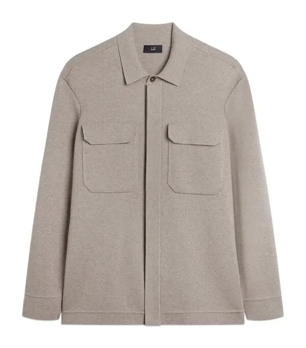 Dunhill Cotton-cashmere Shacket - Neutral