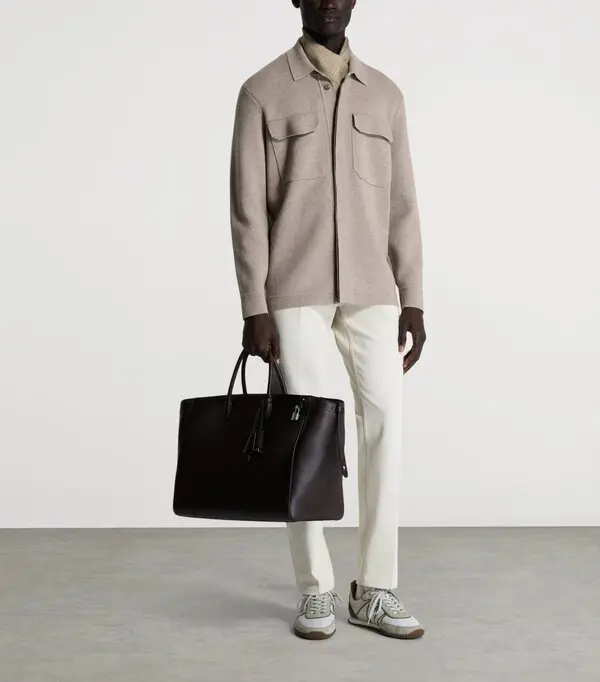 Dunhill Cotton-cashmere Shacket - Neutral