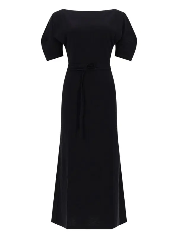 LEMAIRE Cotton And Linen Midi Dress - Black