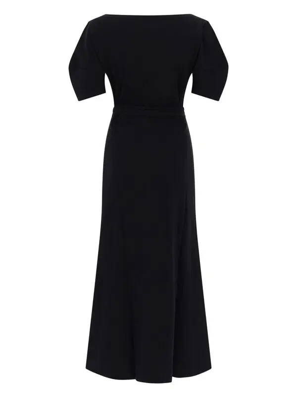 LEMAIRE Cotton And Linen Midi Dress - Black