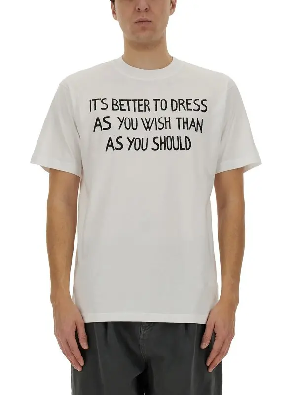 Moschino Message Print T-shirt - White