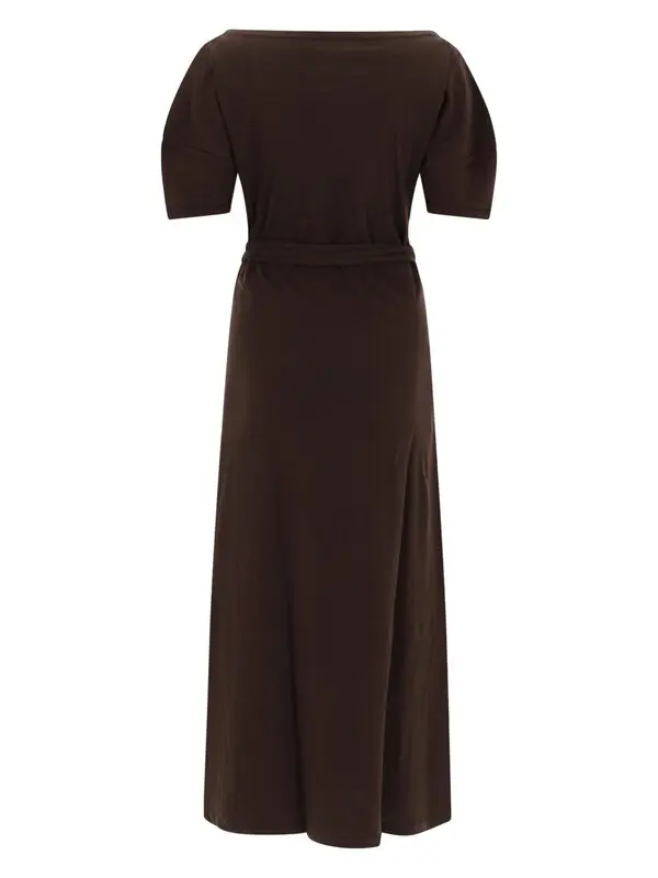 LEMAIRE Cotton And Linen Midi Dress - Brown